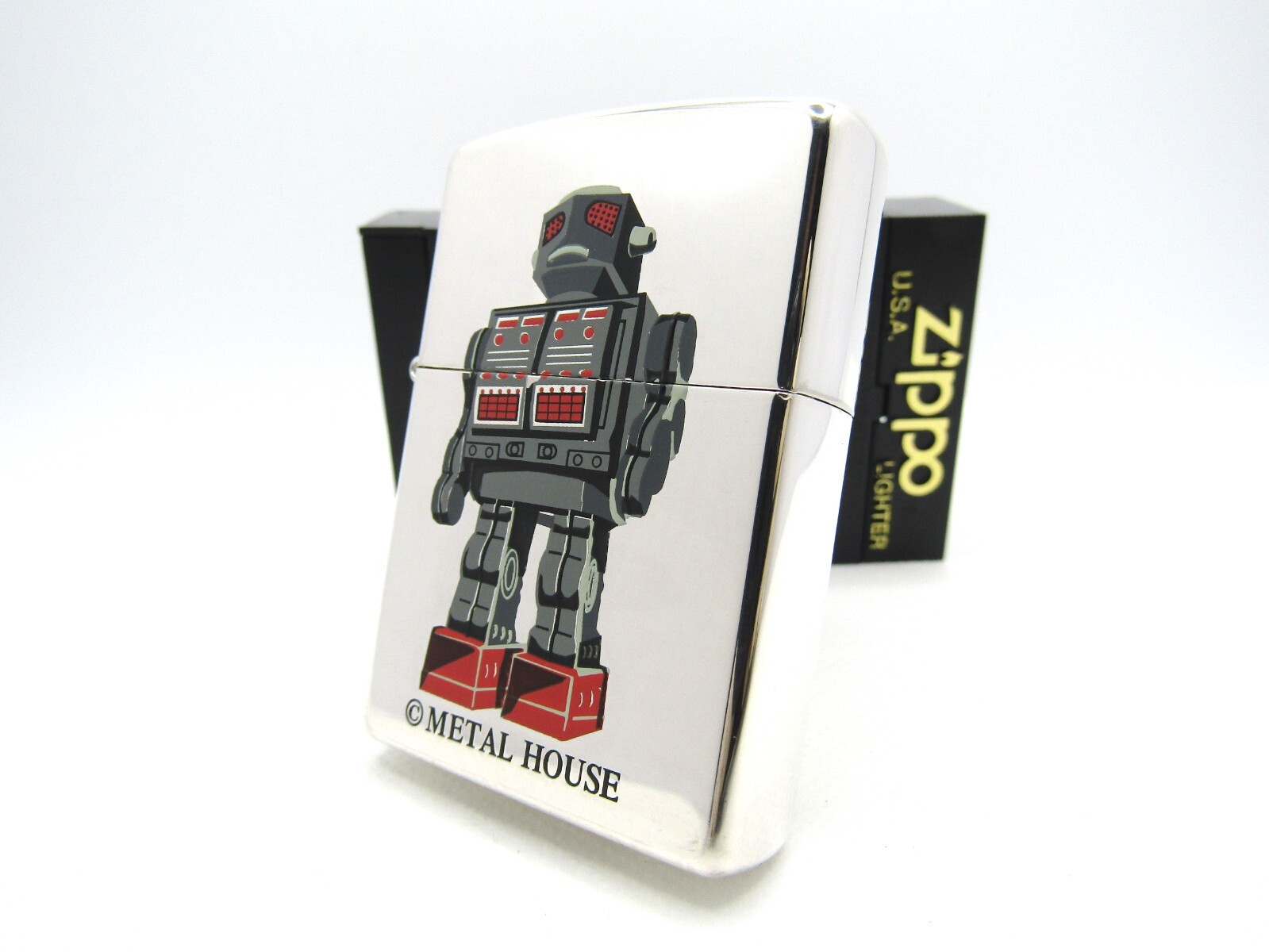 Metal House Robot ZIPPO 1997 Unfired Rare | eBay
