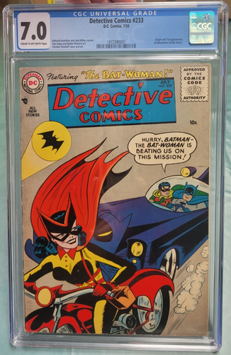 1956 DETECTIVE COMICS 233 CGC 7.0 1ST BATWOMEN BEAUTIFUL COLORS | eBay