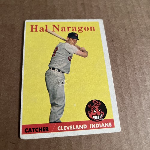 1958 Topps Hal Naragon #22 Cleveland Indians Vintage Baseball Card VG ...
