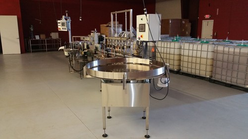 48" AUTOMATIC BOTTLE ACCUMULATION TABLE, BOTTLE TURNTABLE, ROTARY TABLE ...