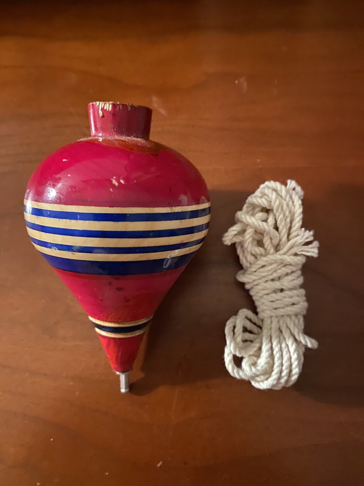 Vintage Style Wooden Spinning Top With String Mexico | eBay