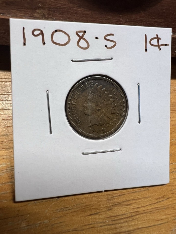 1908-S Indian Head Penny, Exceptional. Full Liberty, Nice Hair And ...