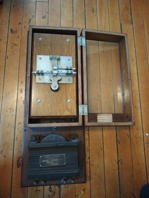 Kellogg Bell Alarm Ringer Box Transformer Coil Telephone OAK 26" Wall ...