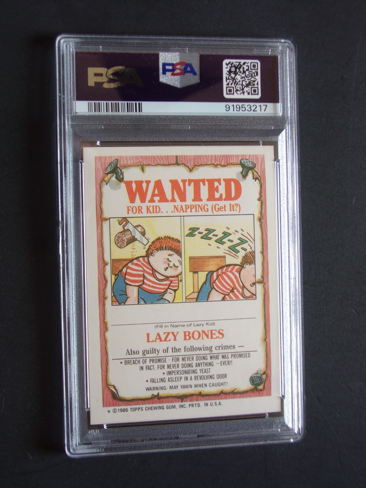 1986 Garbage Pail Kids Stickers, Shorned Sean, Card #161a, PSA-10 | eBay