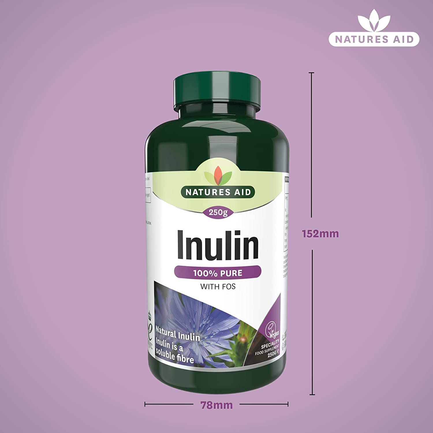 Pure Inulin With FOS From Natures Aid 250g X2 for sale online | eBay