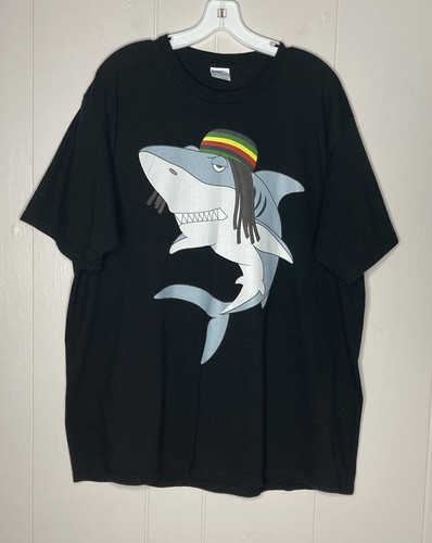 Reggae Shark Jamaican Rasta Boys T-Shirt XL Black Z | eBay