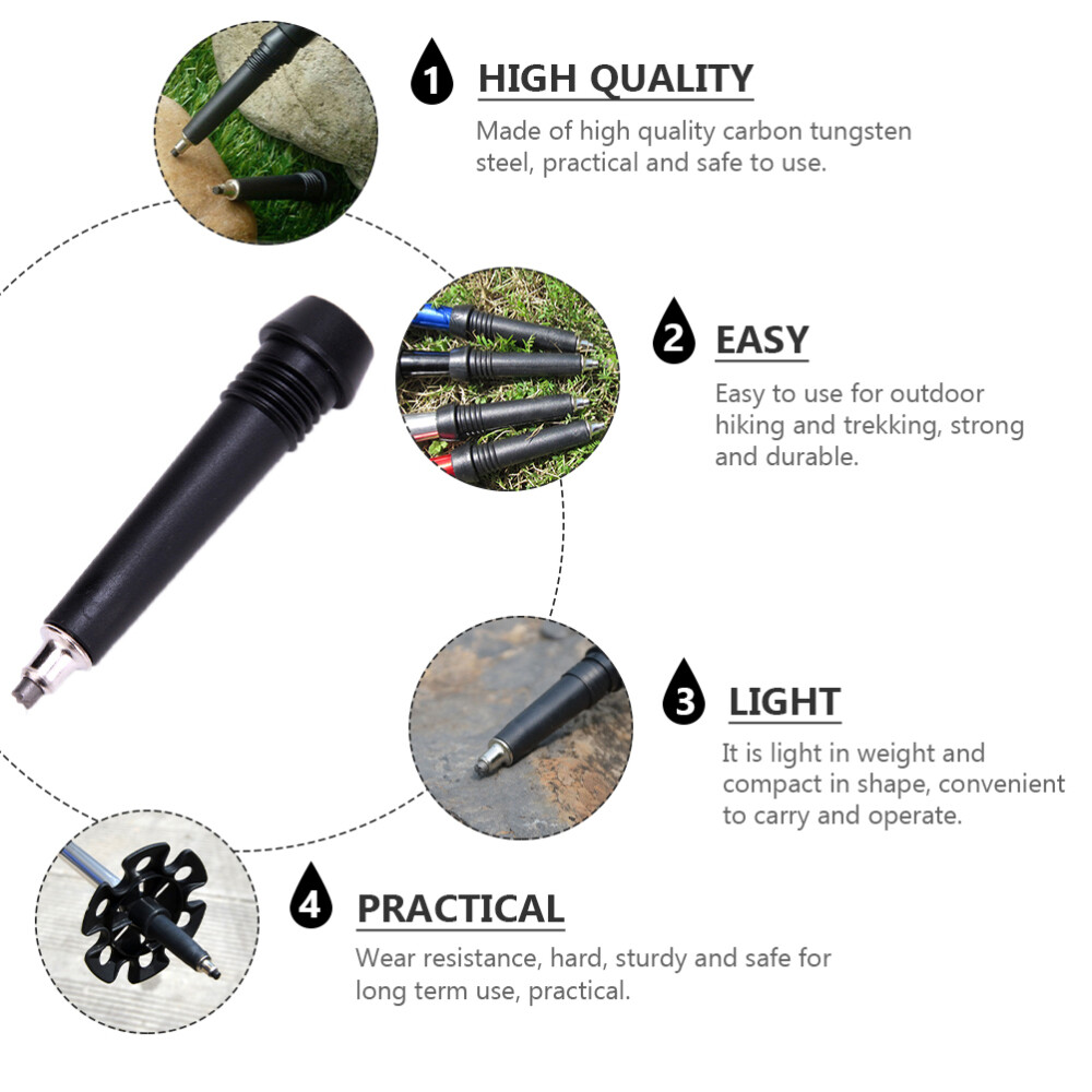 4pcs Trekking Pole Parts Collapsible Hiking Pole Telescopic Hiking Pole ...