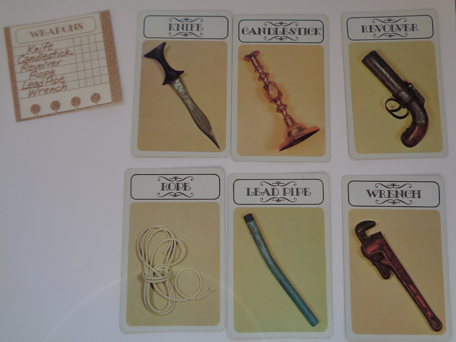 Cluedo Cards Printable