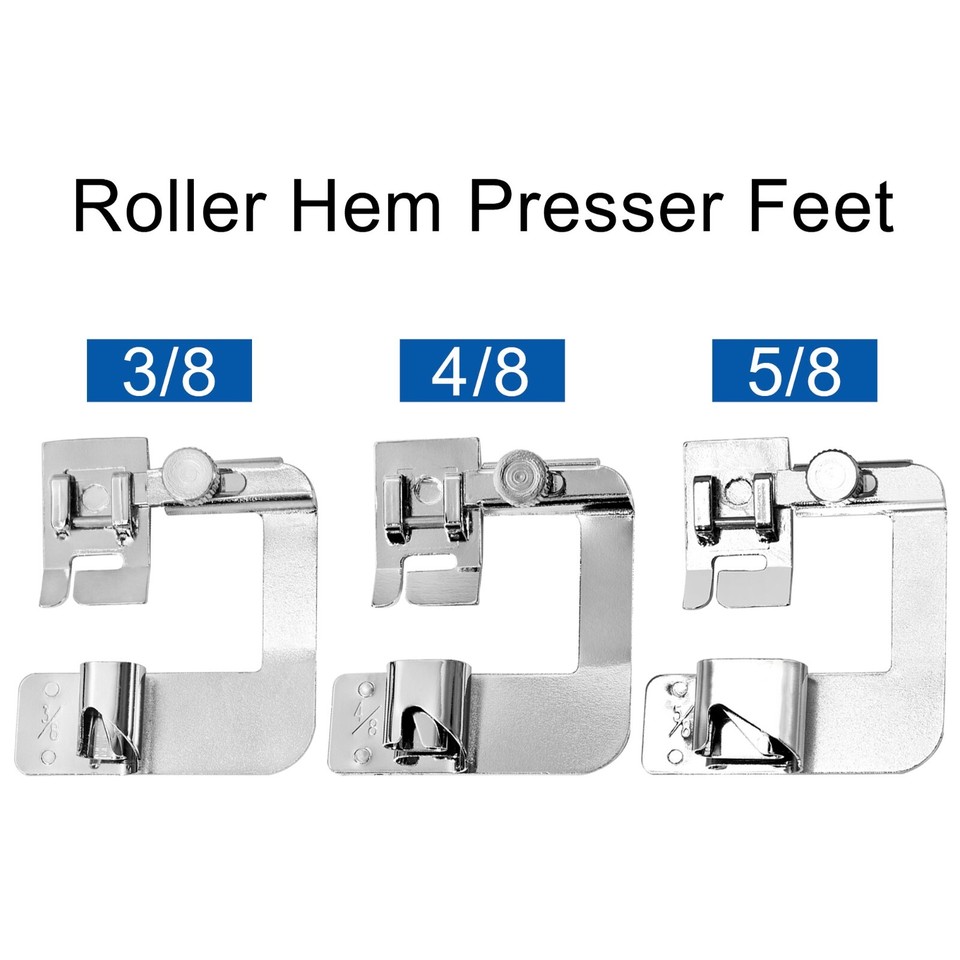 Domestic Sewing Machine Hemmer Foot Presser Rolled Hem Feet For Brother ...