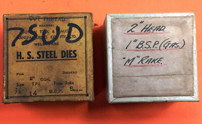 2 x 2" Coventry Die Head Chaser Sets BSP Parallel RH NEW 7/8" - 1 ...