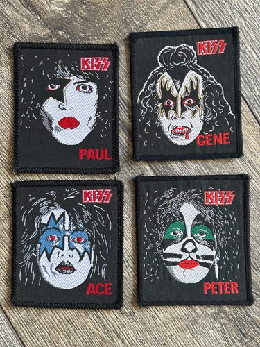 KISS PATCH Dynasty Album Faces 4pc Set Gene Ace Paul Peter UNUSED ...