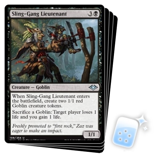 Sling-gang Lieutenant X4 M/NM Magic: The Gathering MTG Modern Horizons ...