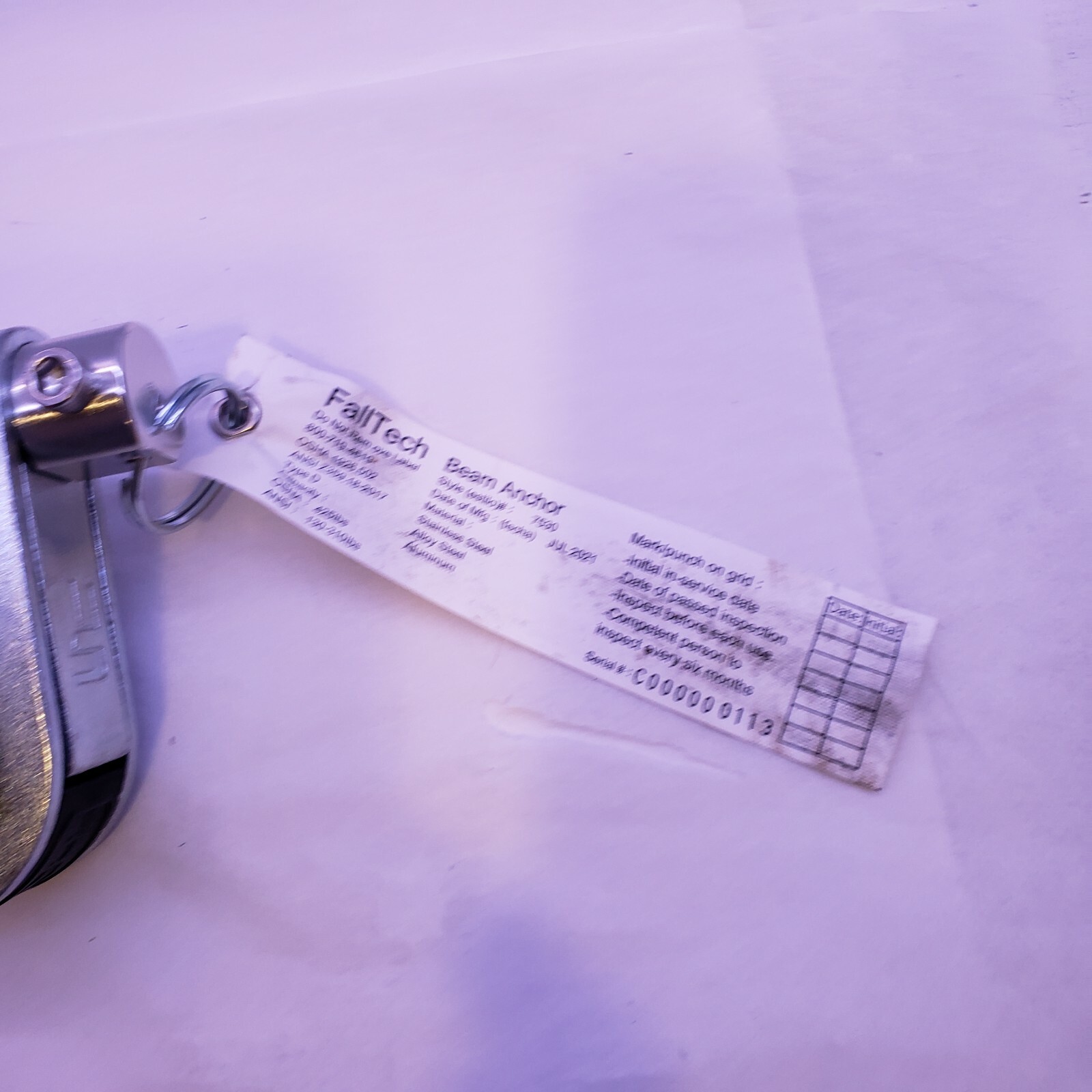 FallTech Fall Protection Duel Ratcheting Beam Anchor Clamp 7530 for ...