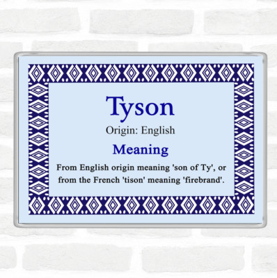 Tyson Name Meaning Jumbo Fridge Magnet Blue | eBay UK