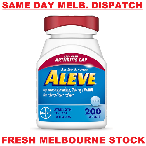 Aleve Easy-Open Arthritis Cap 200 Tablet 12HR Headache Pain Relief ...