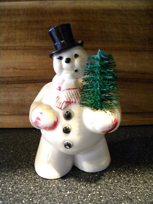 Vintage Royalite Blow Mold Hard Plastic Snowman Frosty with Light and ...