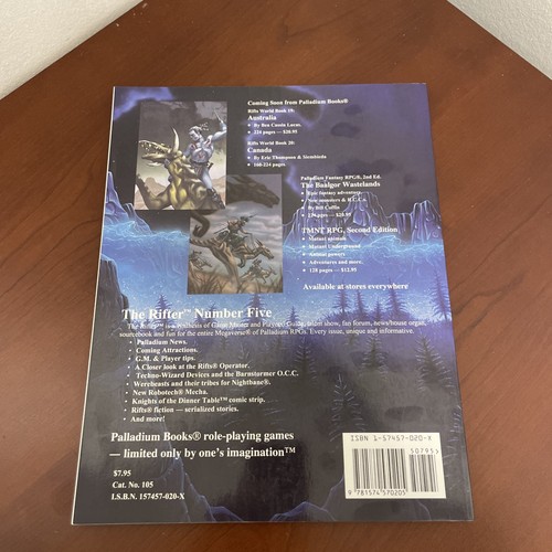 Rifter #5 palladium Rifts Robotech Mecha, Werebeasts, Fiction, New OCC ...