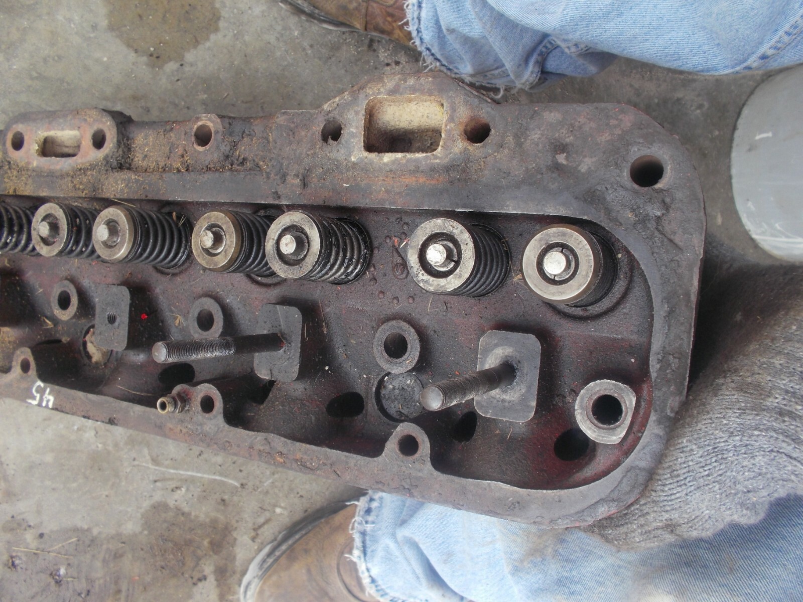 Allis Chalmers WD45 WD 45 tractor ORIGINAL engine motor cylinder head ...
