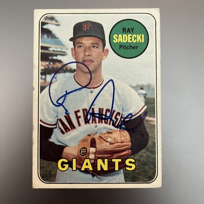 RAY SADECKI 1969 TOPPS AUTOGRAPHED SIGNED AUTO BASEBALL CARD | eBay