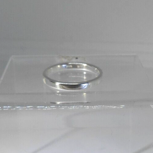 QG 925 Sterling Silver Flat Wedding Band 3mm Size 7 | eBay