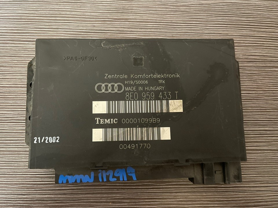 2002 - 2005 Audi A4 S4 B6 CCM BCM Comfort Control Module Unit 8E0 959 ...
