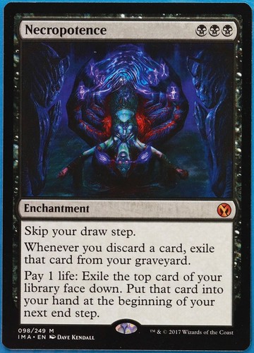 Necropotence Iconic Masters NM Black Mythic Rare MTG CARD (ID# 476069 ...