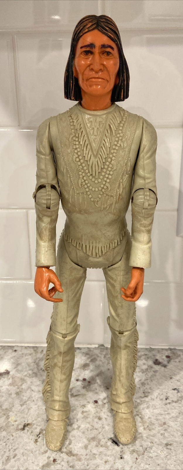 Vintage 1967 Marx Johnny West Indian Chief Geronimo Action Figure 12 ...