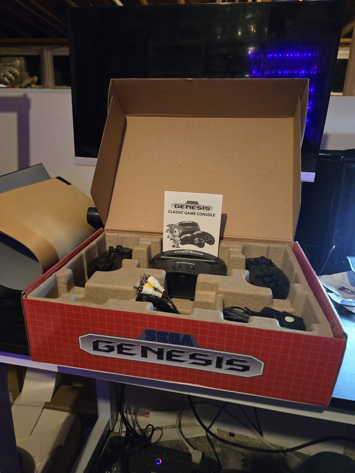 Sega Genesis AtGames Mini Console- Original Complete In Box 80 Pre ...