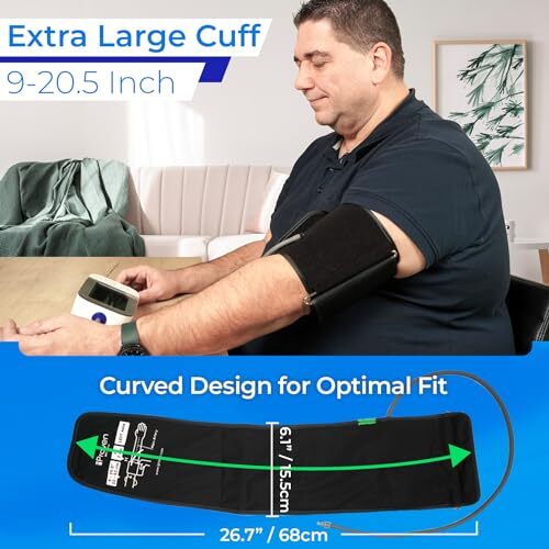Extra Large Cuff Compatible with Omron Curved Fit 9205 Inches (2252CM ...
