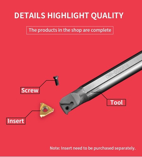 1Pcs CNR 0020R16 20mm CNC Internal Threading Tool Holder + 10Pcs ...