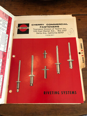Vintage Cherry Commercial Fasteners Riveting Systems Catalog | eBay