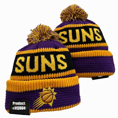 NWT Phoenix Suns Waffle Knit Sports Pom Beanie Fleece Lining OSFA ...