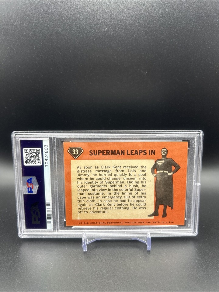 1966 Topps Superman Superman Leaps In #33 Vintage Comic Trading Card | eBay