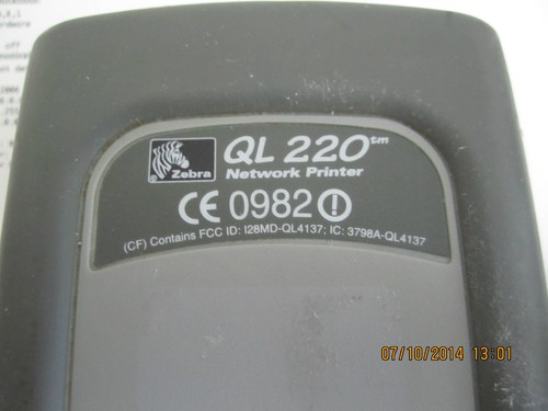Zebra QL 220 Mobile Thermal Printer Wireless 802.11 Network | eBay