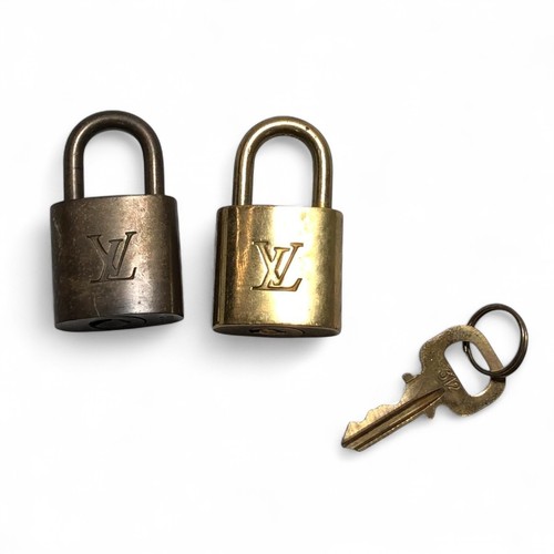 LOUIS VUITTON Padlock 302,330, Key 312 Metal Lot of 3 Used Authentic ...