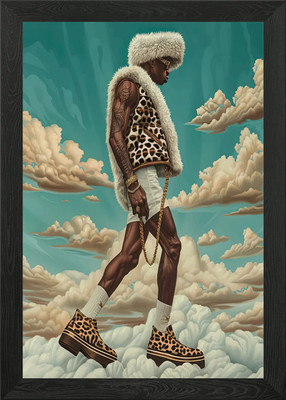 Man Walking on Clouds Framed Wall Art Poster Canvas Print Picture | eBay UK