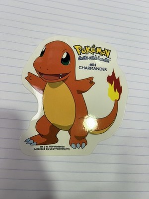 Licensed Pokemon Charmander Dye Cut Sticker (1999) Nintendo by C&D ...