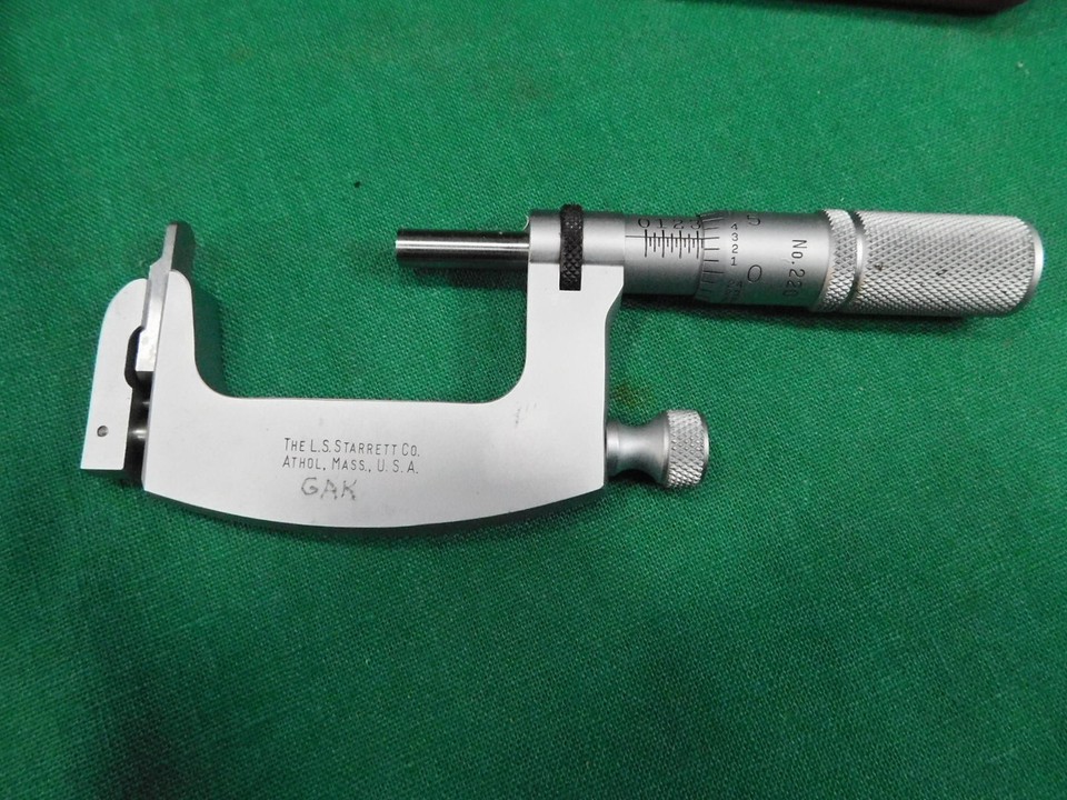 Vintage Machinist Starrett No 220 Anvil Micrometer OB Antique Tool | eBay
