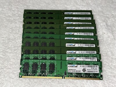 Crucial 10pcs 2GB Lot PC2-6400U Desktop Kits DDR2 800MHz Memory RAM ...