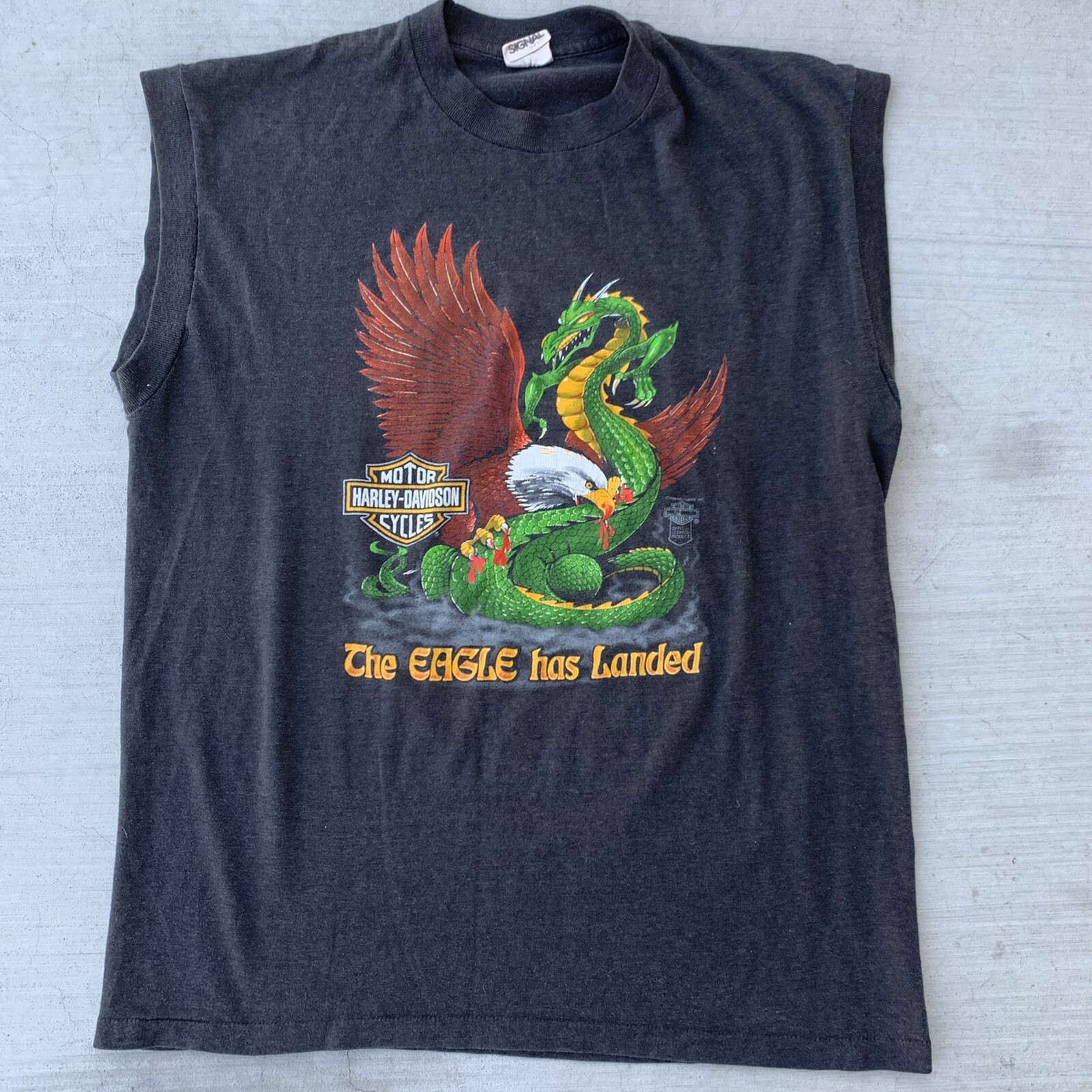 Vintage Harley Davidson 3D Emblem Logo 80s Eagle Drag… - Gem