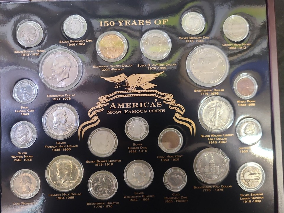 150 YEARS OF AMERICAS MOST FAMOUS COINS IN CASED SET | eBay