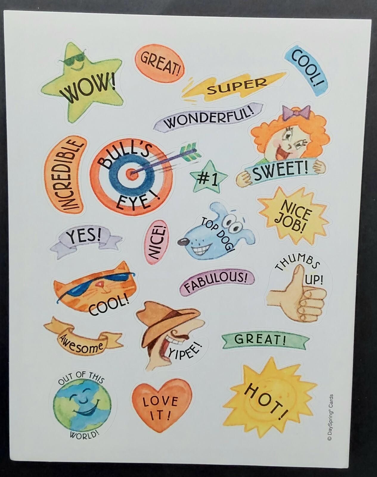 Vintage DaySpring Ecouraging Words And Phrases Teacher School Sticker ...