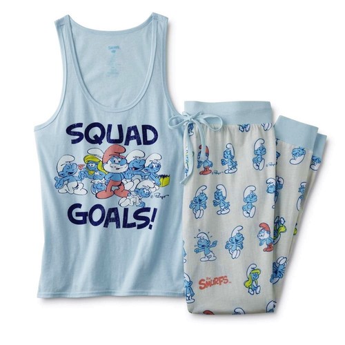 Womens Pajamas Smurfs Sesame Street Size Small Medium Large, XL Cotton ...