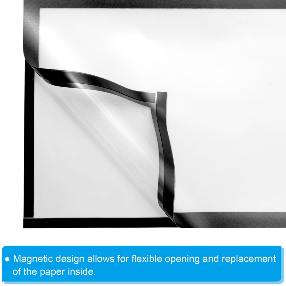 10Pcs 8"x12" PVC Magnetic Display Frame A4 Adhesive Magnetic Sign ...