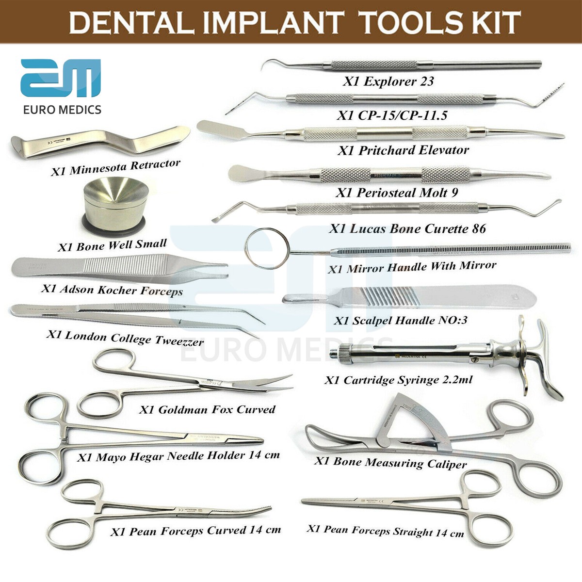Implanon Instruments Uses PRF BOX GRF Dental Implant Instruments Set