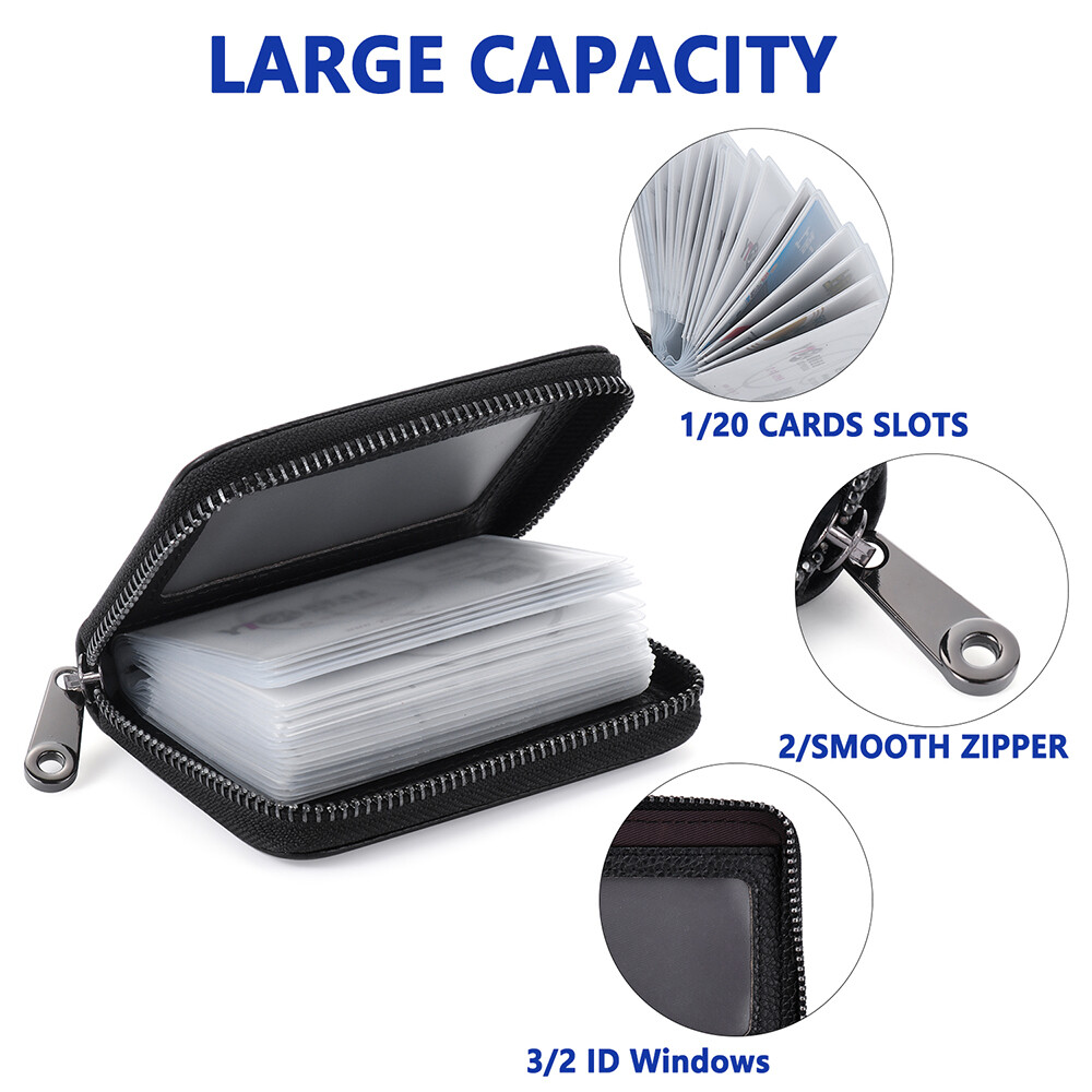 2 pcs Luxury Organizer Zipper Purse Wallet Credit Card Holder Case | eBay