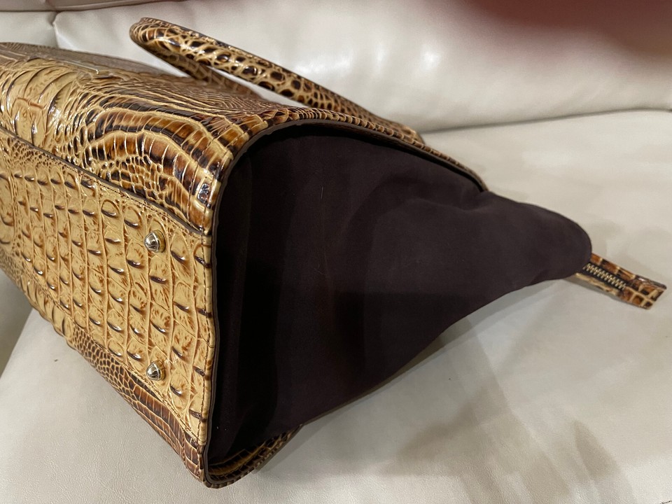 NWT BRAHMIN PETRA II Toasted HARMONIA Large work travel laptop Tote ...