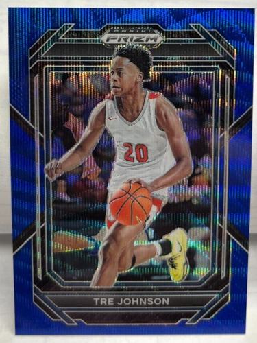 Tre Johnson 2023-24 Panini Prisme Draft Pics Bleu Vague #' D 198/249 ...