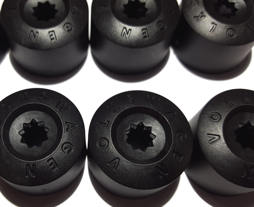 Genuine VW Wheel Nut Bolt Plastic Cover Caps 4 Normal,1 Locking Golf ...