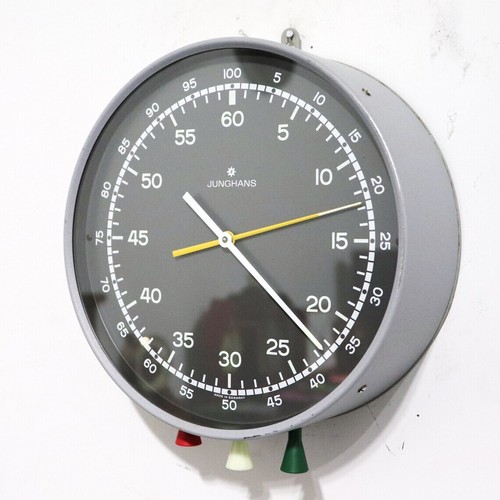 JUNGHANS WALL Clock Timer Grey STOPWATCH Professional Vintage RESTORED SERVICED! | eBay